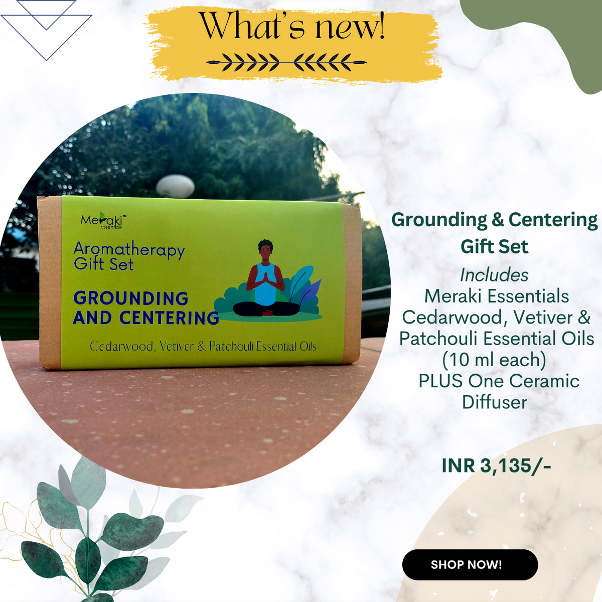 'Grounding & Centering' - Aromatherapy Gift Set | Meraki Essentials